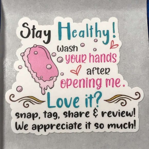 Office | 4x2 100 Stay Safe Wash Your Hands Thank You Stickers Stickers ...